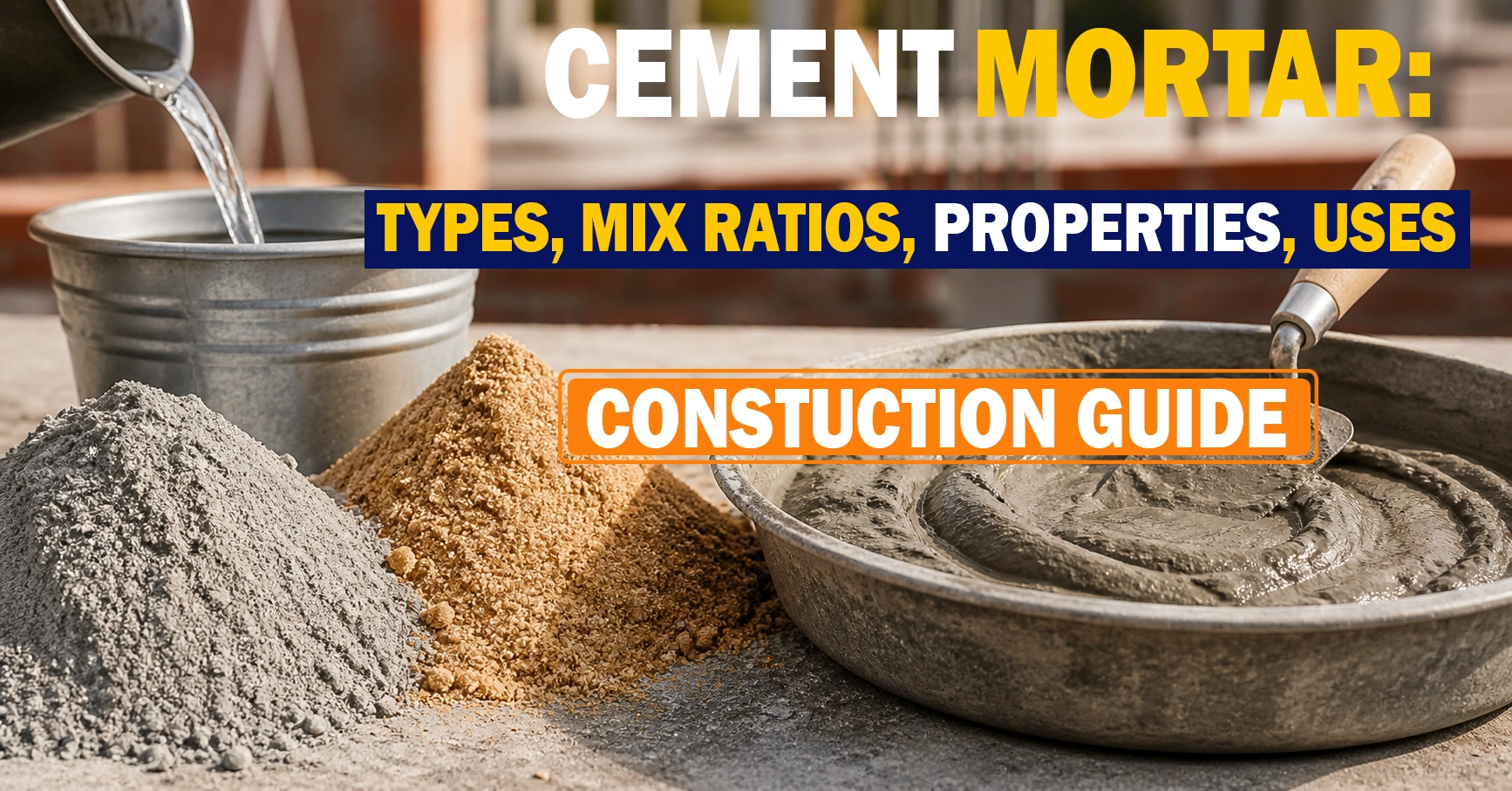 Cement Mortar: Types, Mix Ratios, Properties, Uses & Construction Guide ...
