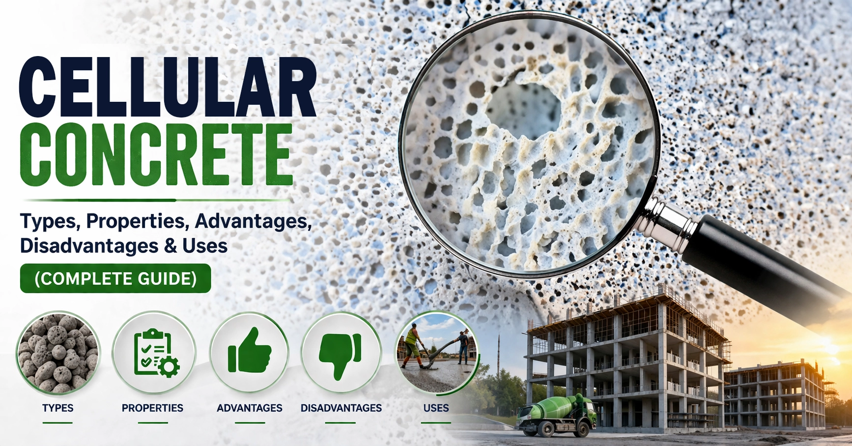 Cellular Concrete: Uses, Properties, Advantages, Disadvantages ...